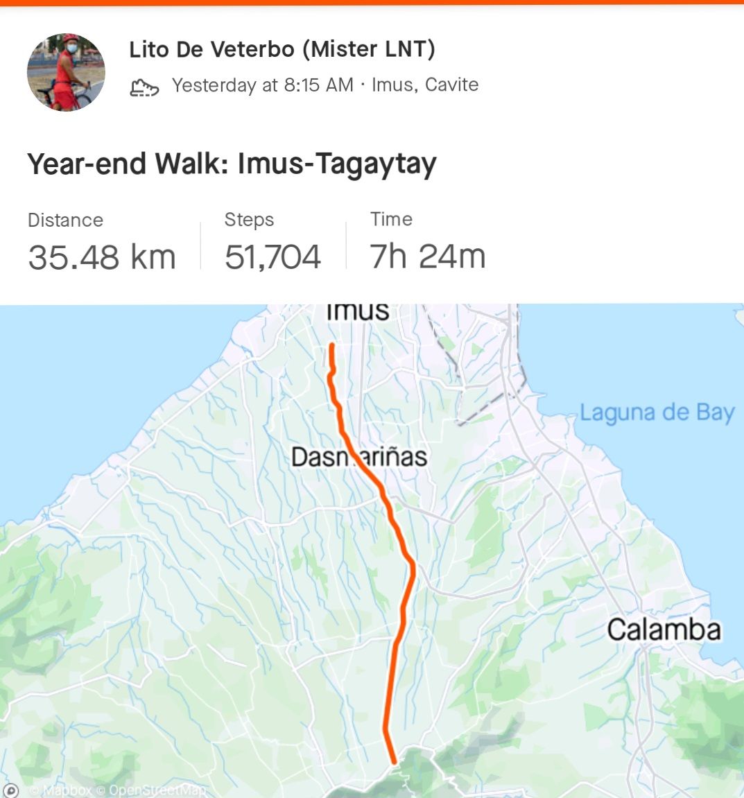 2023 Imus-Tagaytay Year-end Walk with Joey and Lizette – Long-distance ...