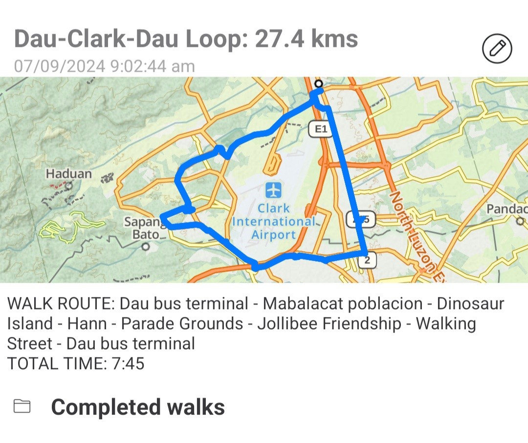Dau-Clark-Dau Loop: 27.4 kms – Long-distance walking across the Philippines